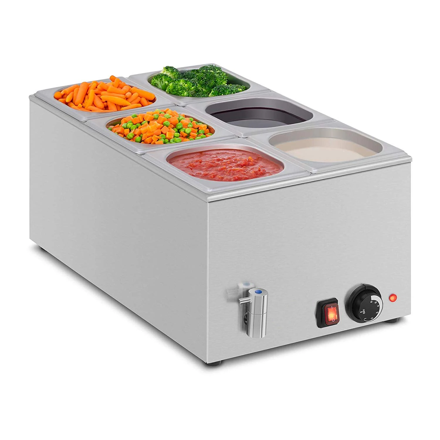 WNAHUI Full Size Stainless Steel Bain Marie - NSF Certified