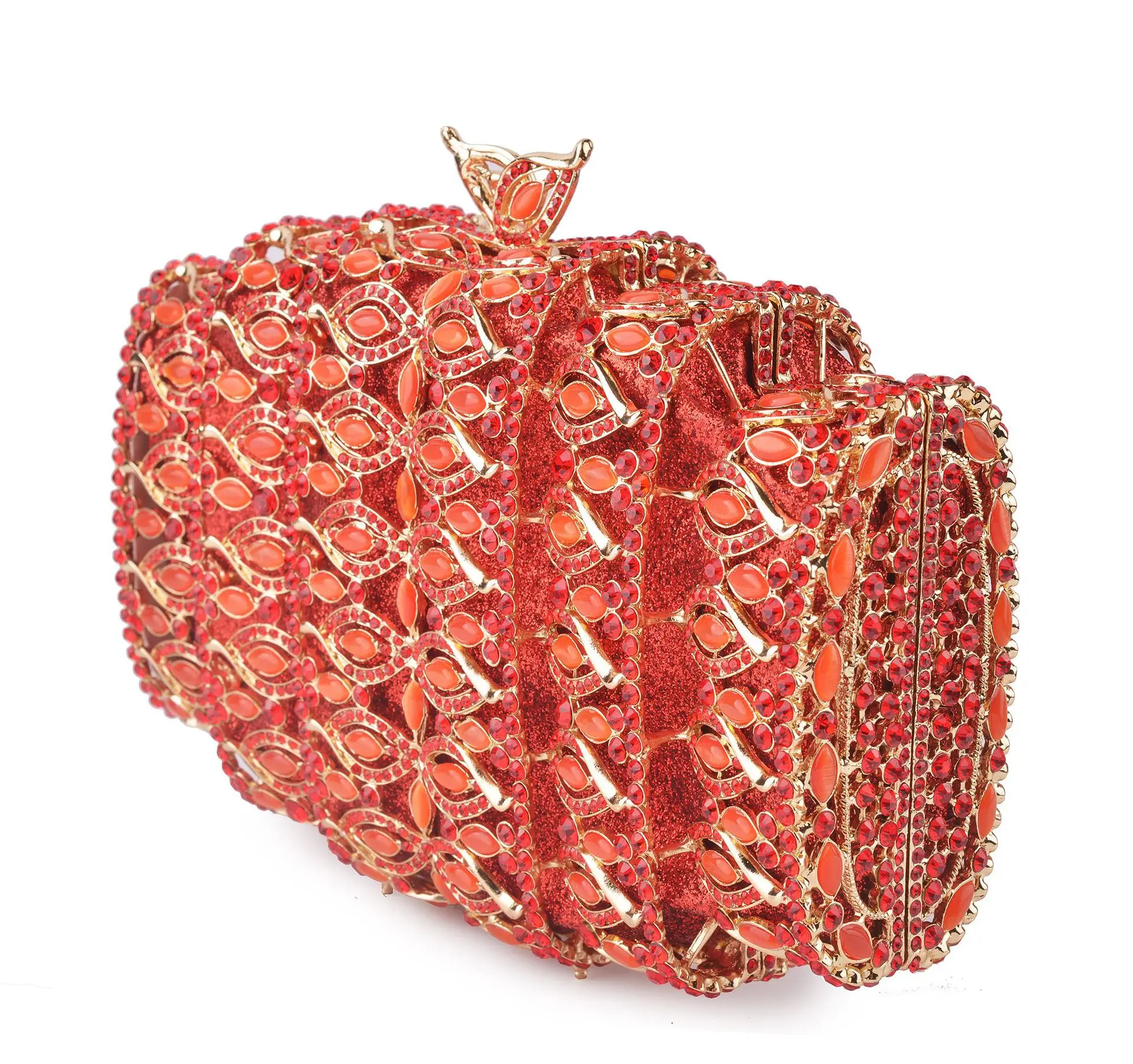 Lady Handmade Metal Purse Frame Clutch Bag Luxury Crystal - Buy Metal ...