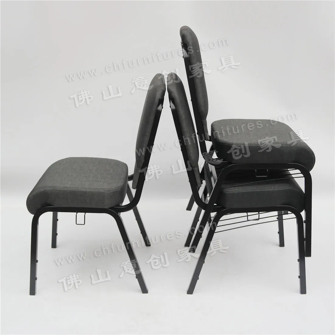 Durable Interlocking Stackable Auditorium Chairs for Church