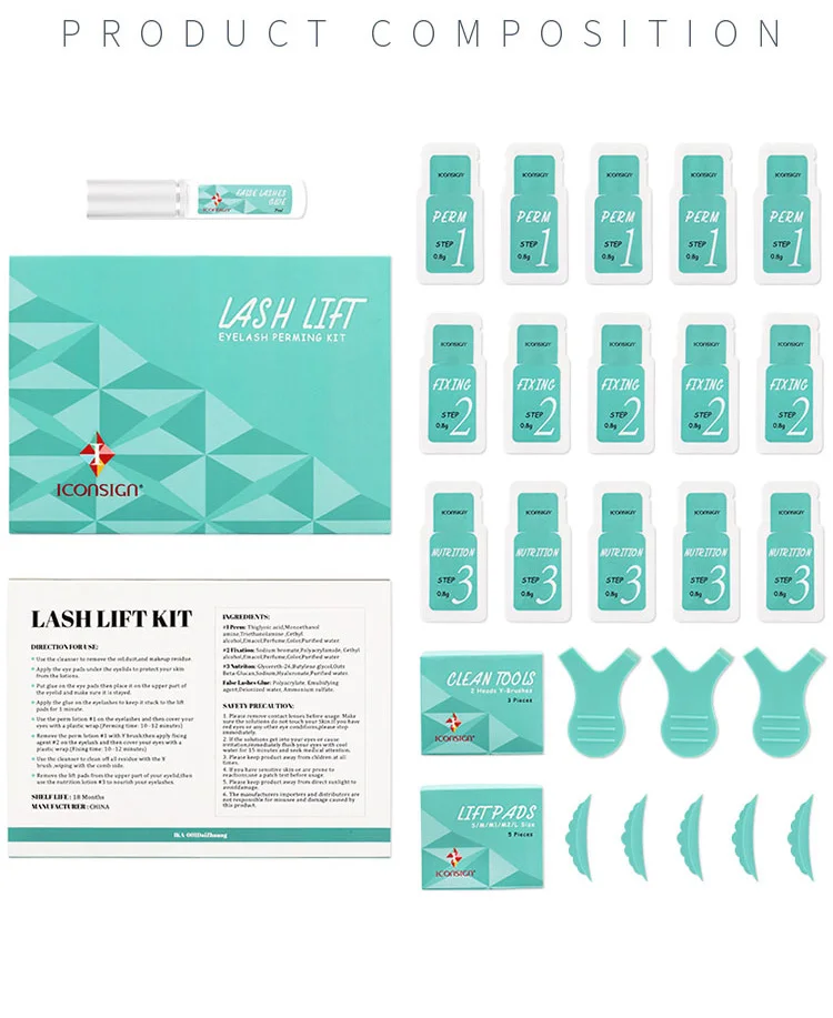 Iconsign Lash Lift Sachet Eyelash Perm Set Kit Lashlift Private Label ...