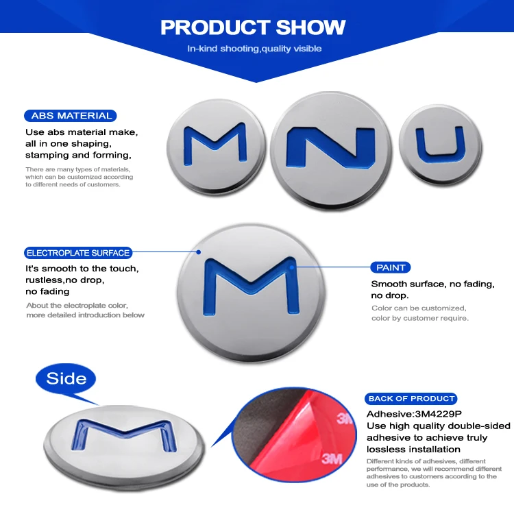 Custom Plastic Emblem logo Round Badge Emblem Auto 3D Sticker for Car ...