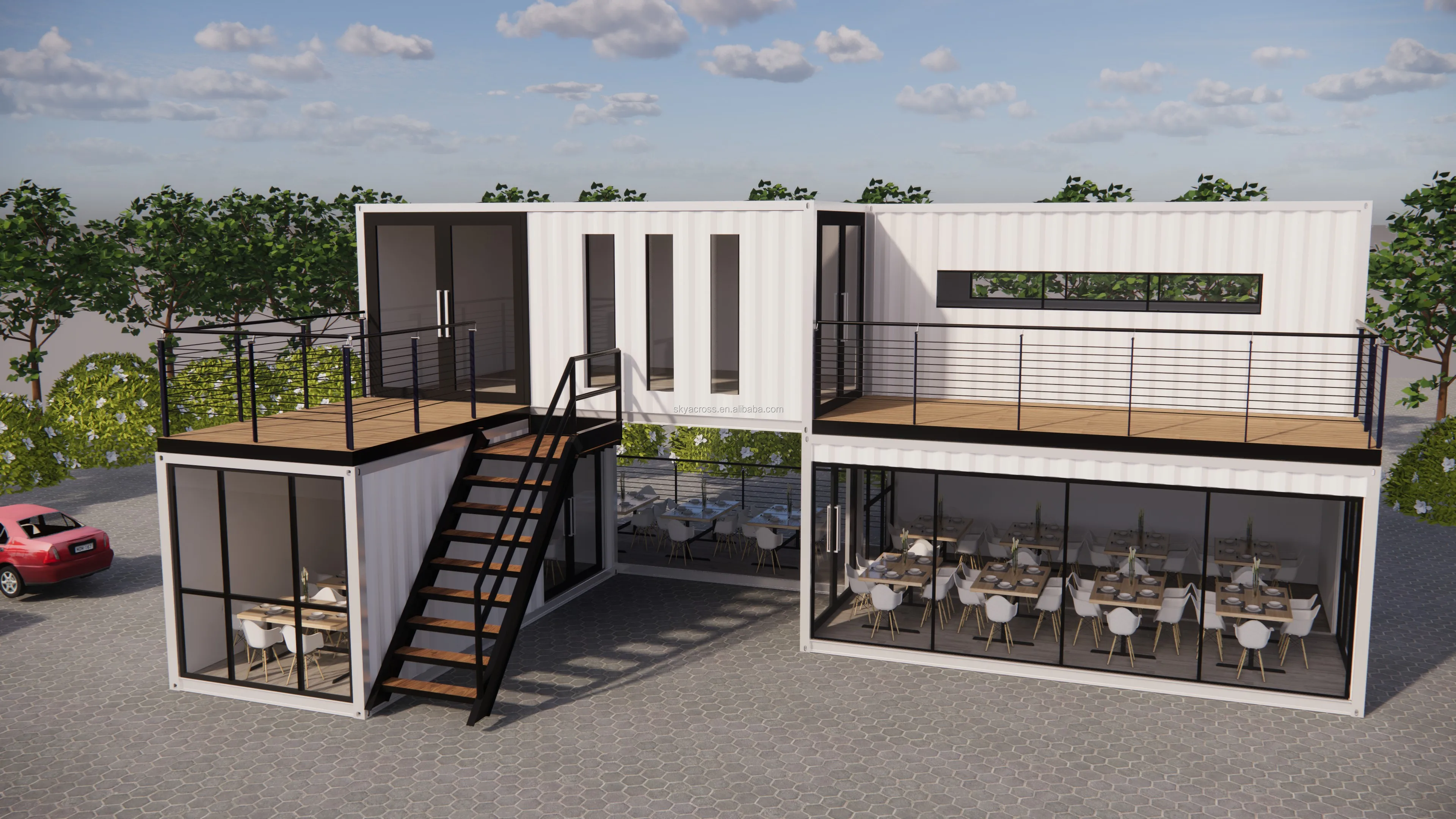 Two-story Pop-up Container Coffee Restaurant Bar Cafe Kiosk