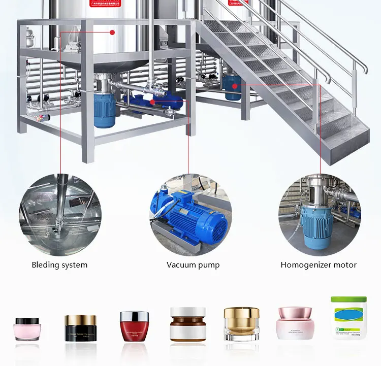 Quality Fixed Type Cosmetic Cream Lotion Making Machine With Vacuum ...