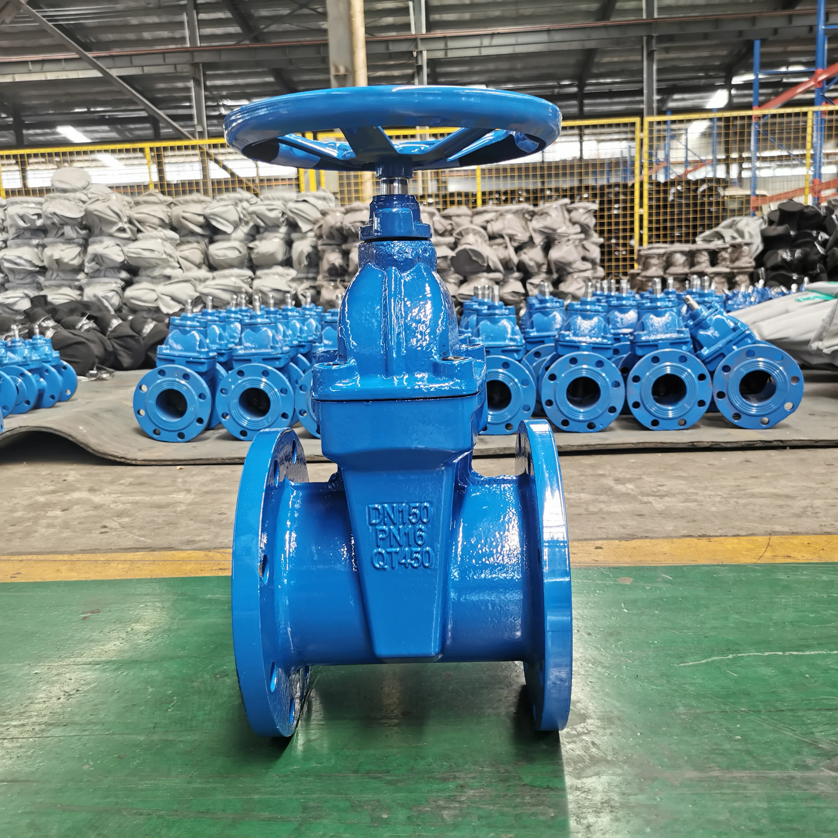 150mm Cast Iron Light Body Ci Sluice Gate Valve Di F4 Flanged Gate ...