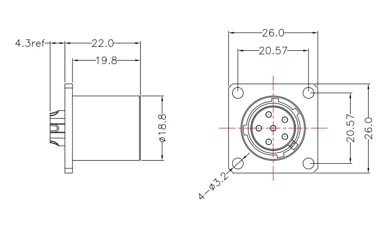 High Quality 6 PIN BB-2590/U Male Connector - OEM Power
