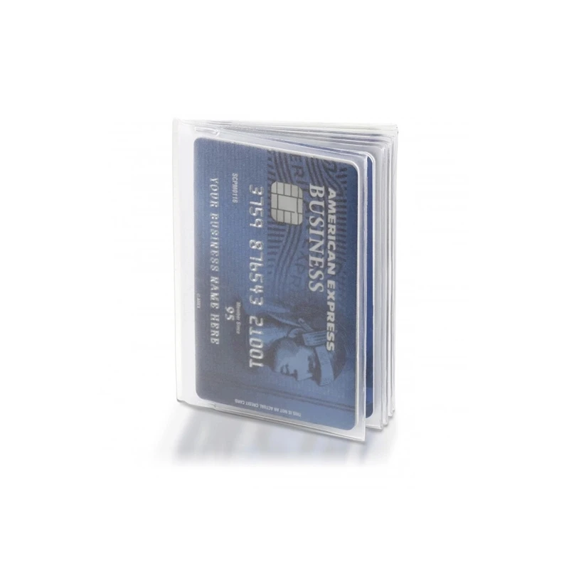 High Quality Clear Plastic Card Holder Wallet Inserts Trifold 6 Page ...