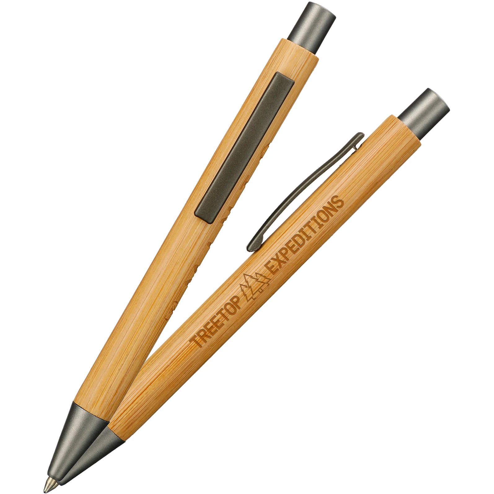 Eco-friendly Laser Engraved Personalized Logo Wooden Bamboo Ballpoint Pen-customized Writing Ink ...