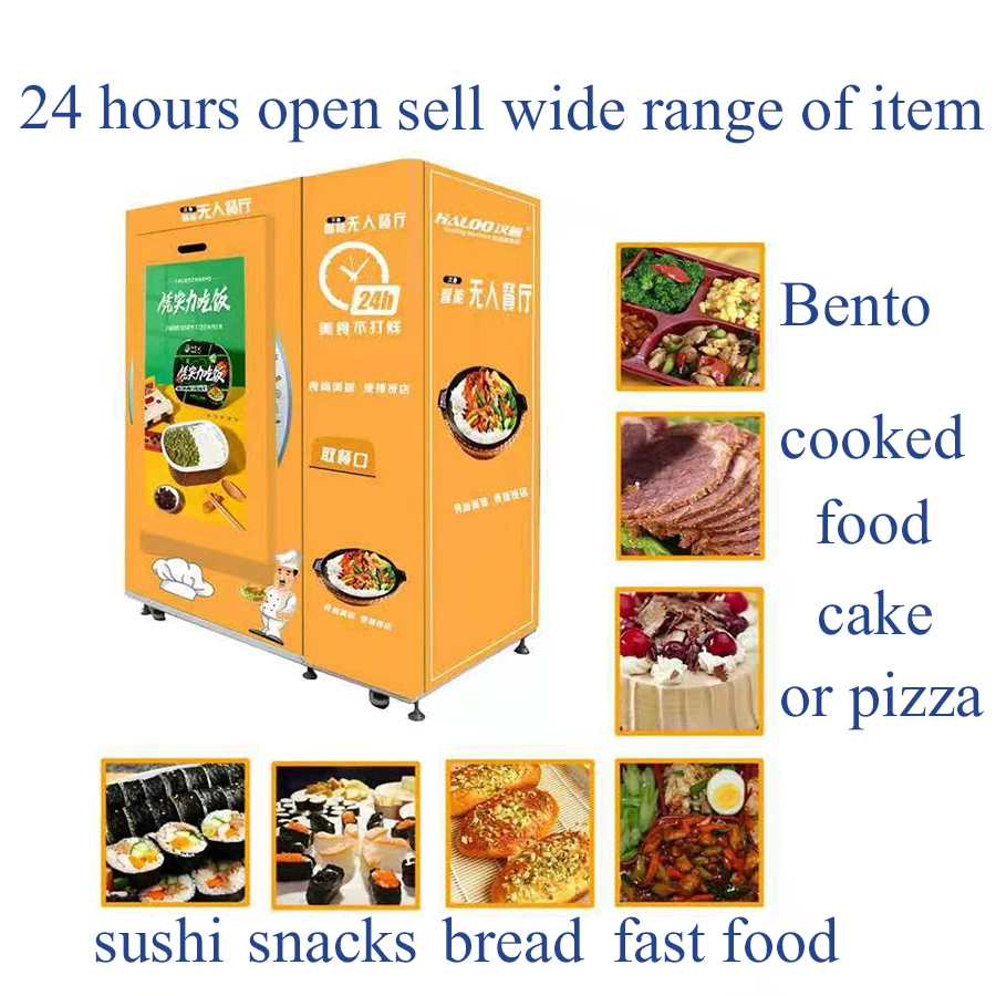 Italy Selling Large Pizza Vending Machine Mobile Induction Oven ...