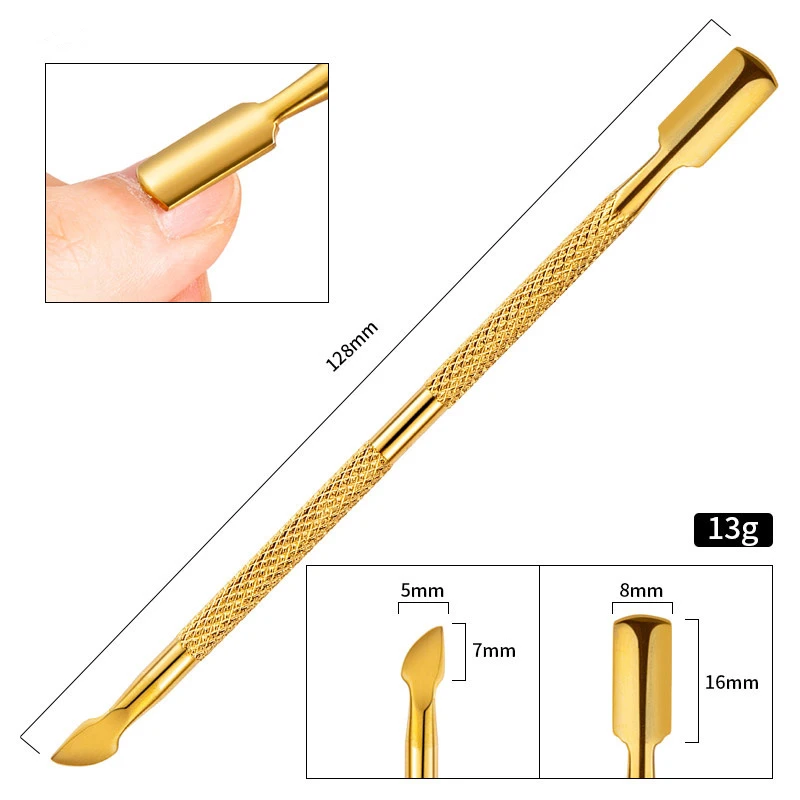 8 Colors Stainless Steel Nail Pusher Gel Nail Polish Remover Tools ...