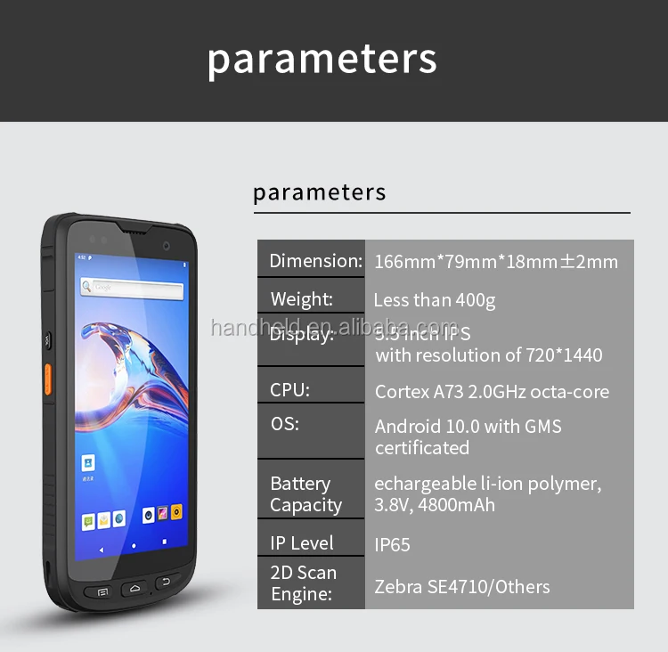 Portable Warehouse Android Smartphone Rugged Industrial NFC Wifi Pda ...
