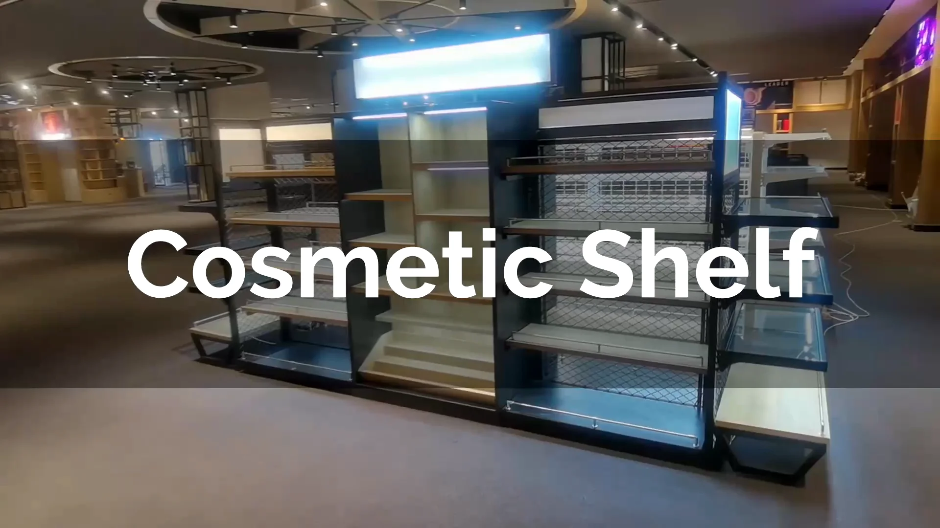 Supermarket Mesh Back Panel Are Shelf Gondola Metal Display Rack ...
