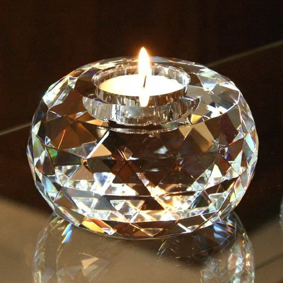 Mh-zt0059 Clear Christmas Decorative Crystal Tealight Crystal Candle ...