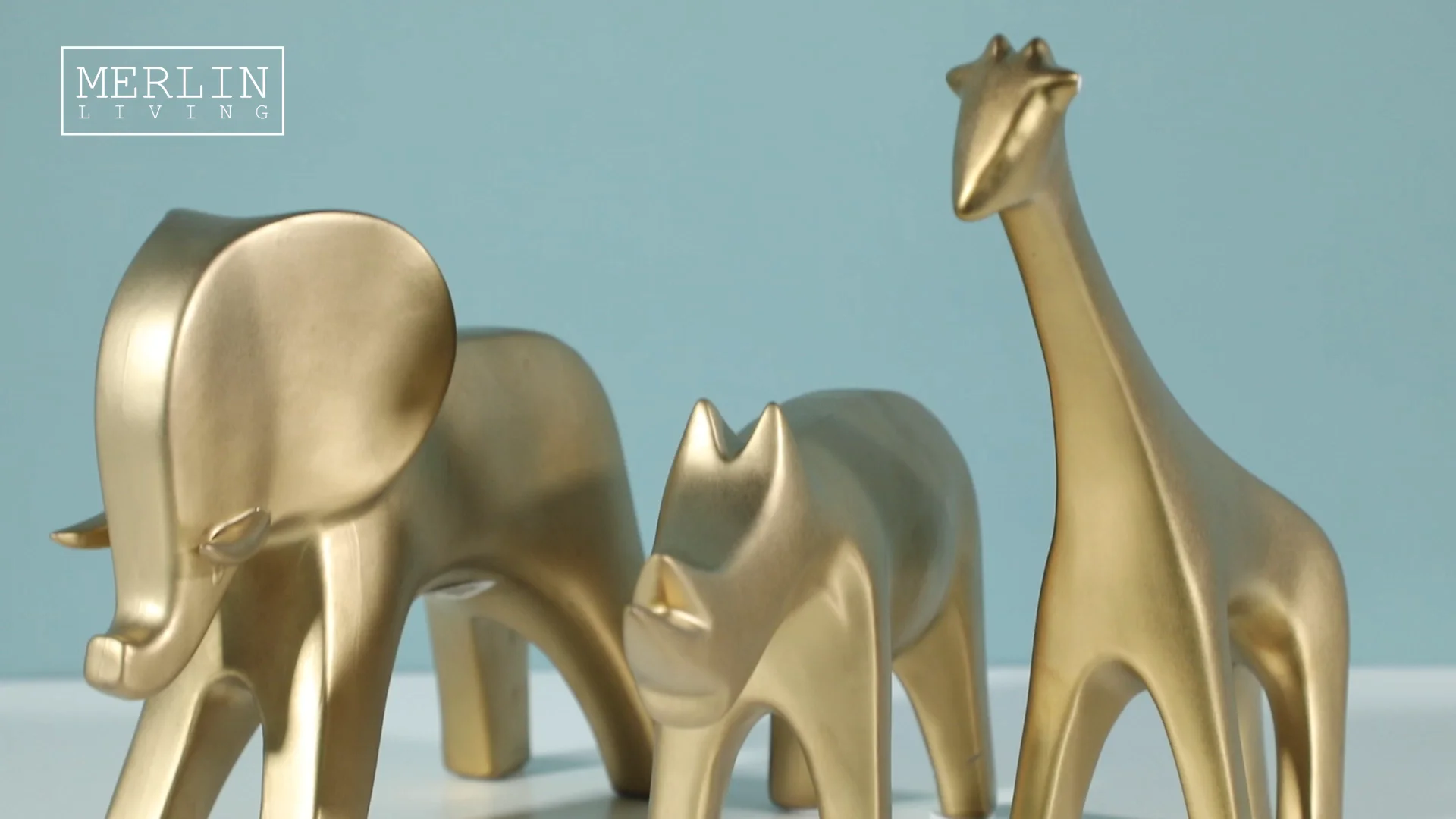 Gold Animal Statue Sculpture Ceramic Figurine Arts And Crafts Office ...