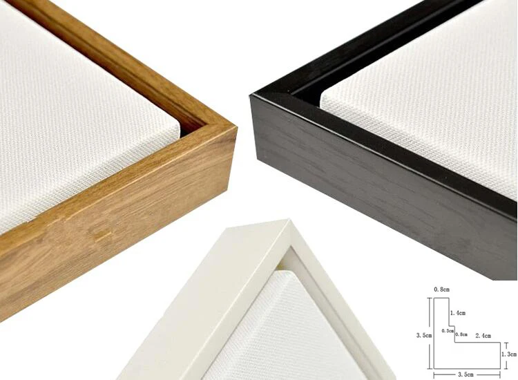 Custom Modern L Shape Canvas Frame Wood Ps Floating Photo Picture Frame ...