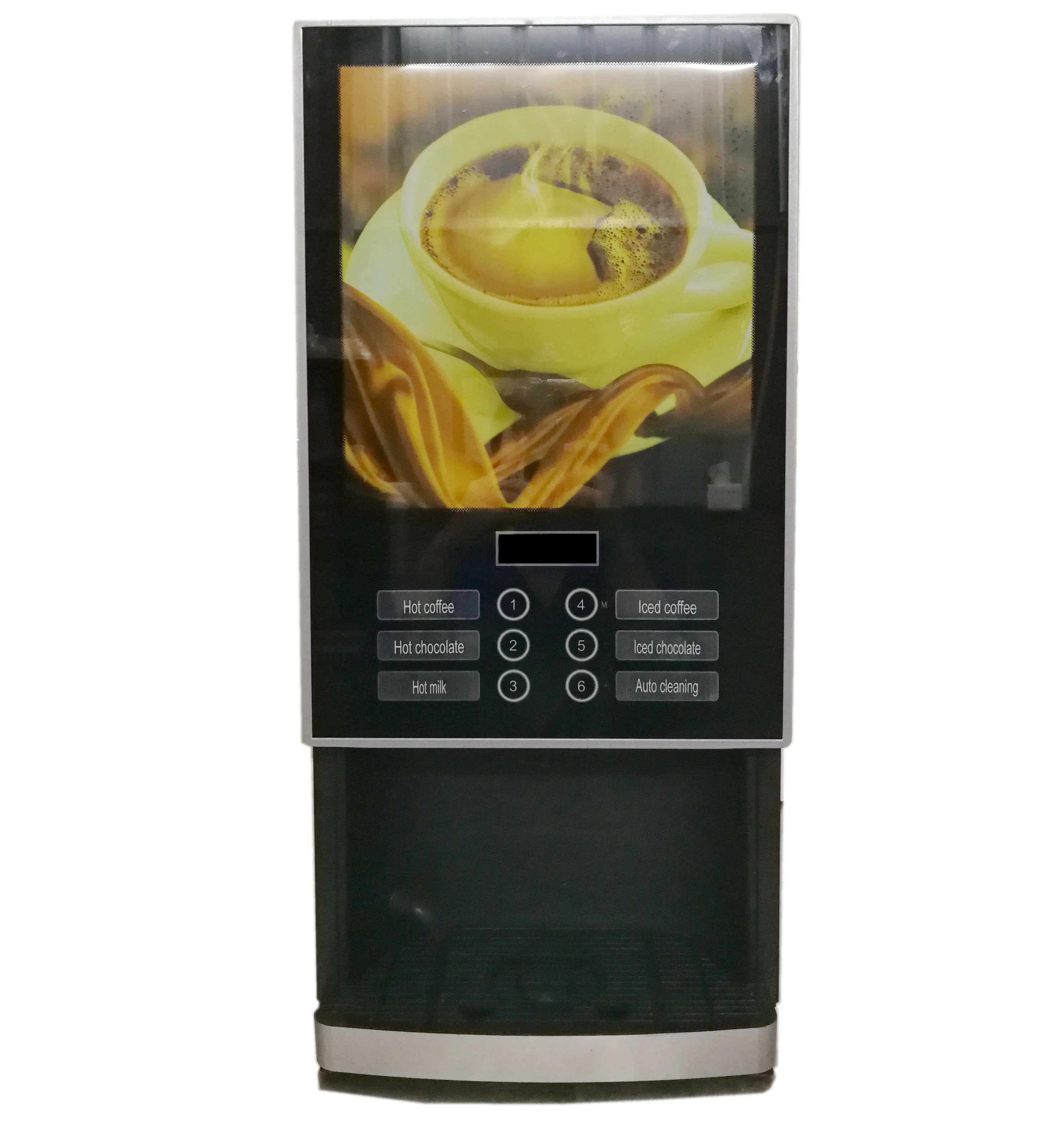 Cold Instant Coffee Juice Ice Tea Coin Vending Machine With Compressor ...