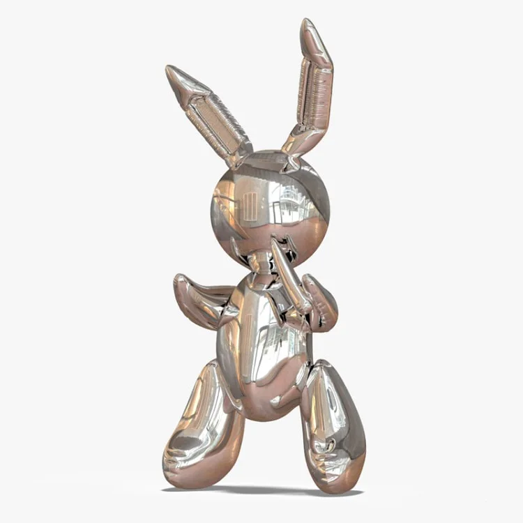 Wholesale Modern Animal Home Decor - Chrome Plated Rabbit Statues