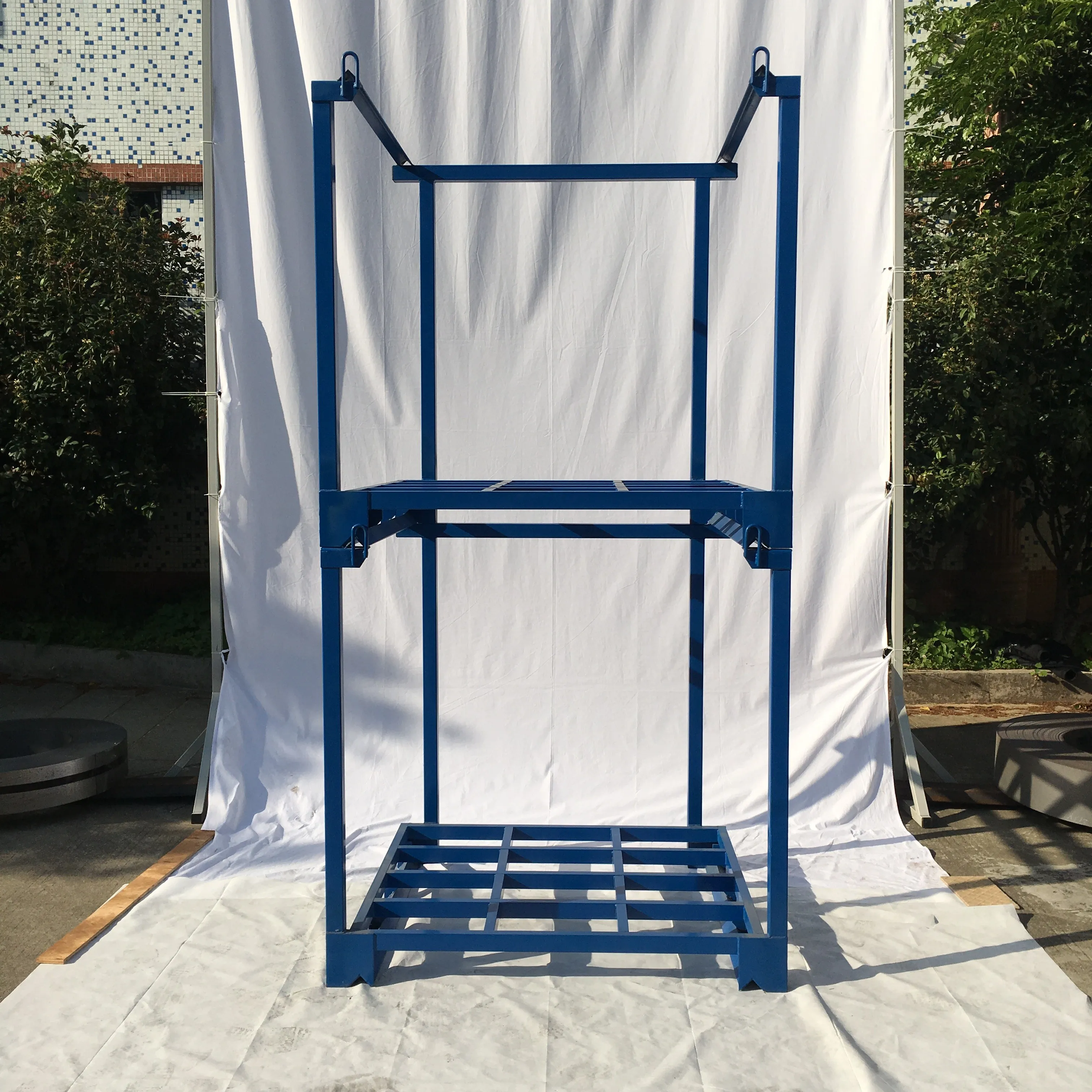 Warehouse Welded Industrial Metal Pallet Nestainer Stacking Racking ...