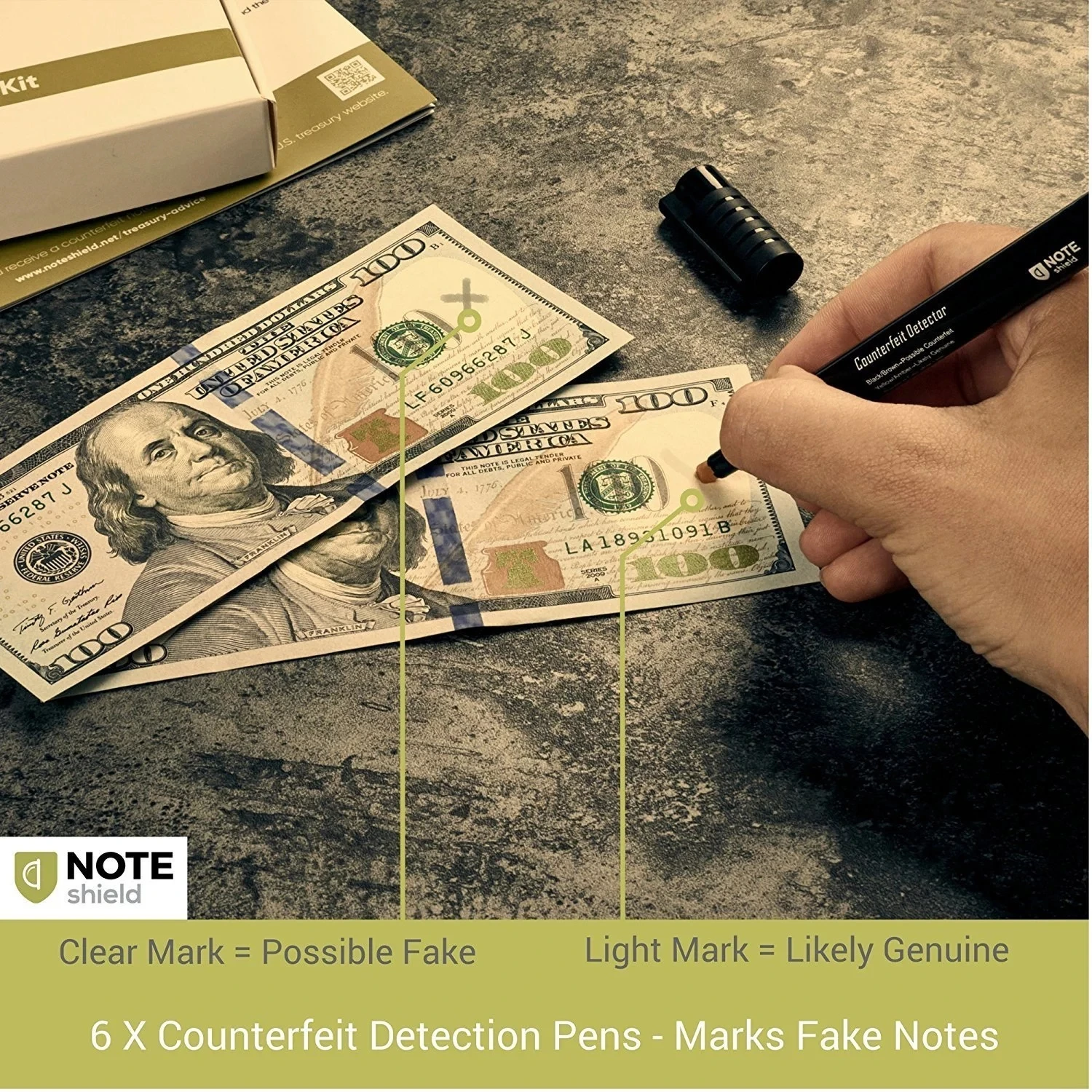2019 New Design Money Marker - Efficient Bill Detector Pen