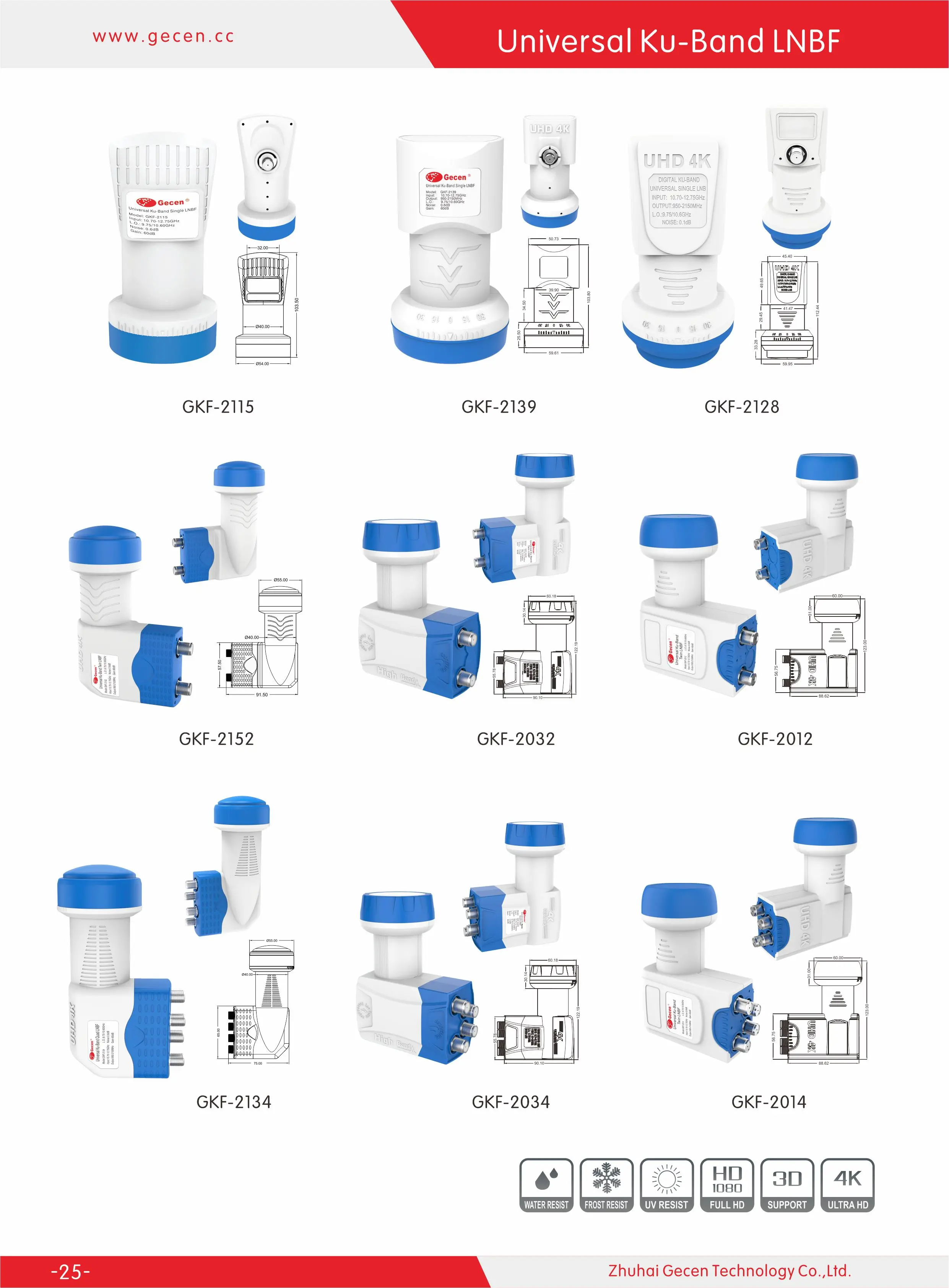 HD LNB - Extreme High Gain Universal Twin LNBF Original Fuji