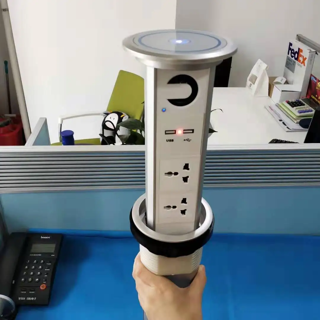 Bench Mounted Motorized Kitchen Pop Up Power Socket With Built In Usb ...