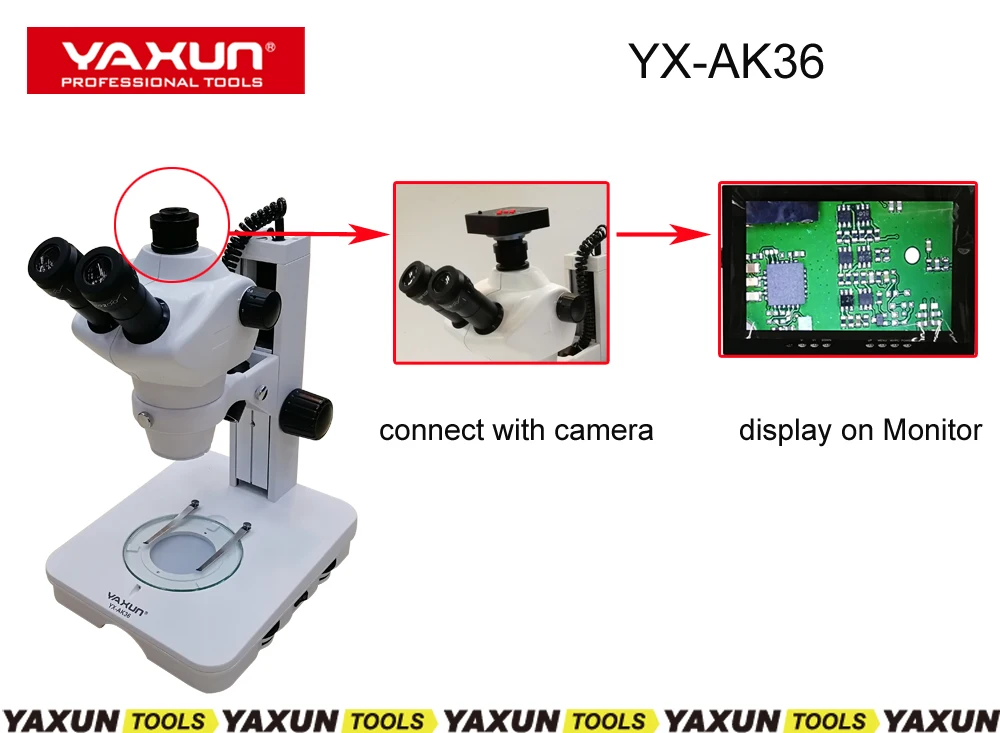 2019 YAXUN YX-AK36 Stereo Microscope - High Quality Repair Tool