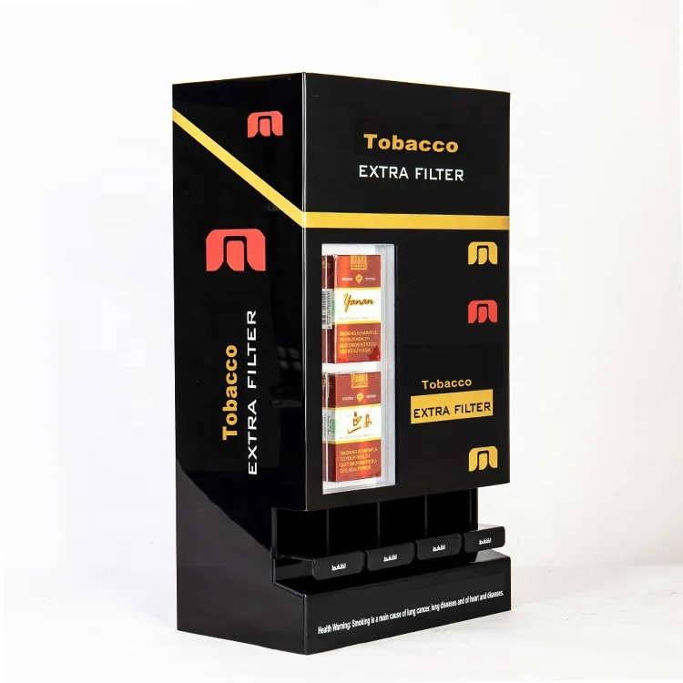 Automatic Push Acrylic Cigarette Tobacco Display Cabinet Stand - Buy ...