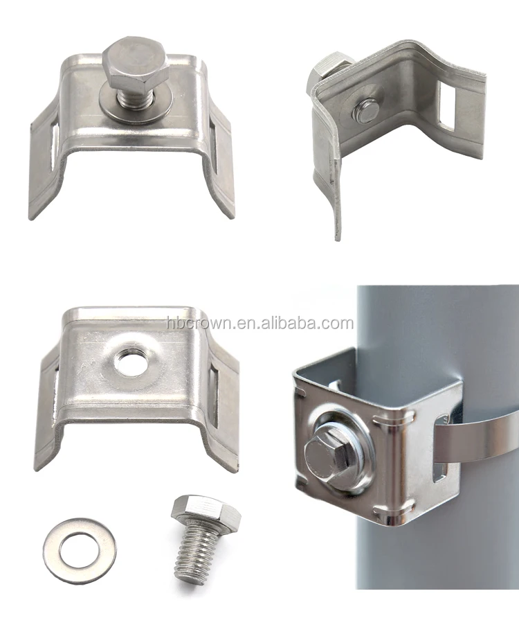 Stainless Steel Flared Leg Banding Strap Bracket for 3/4" Strapping