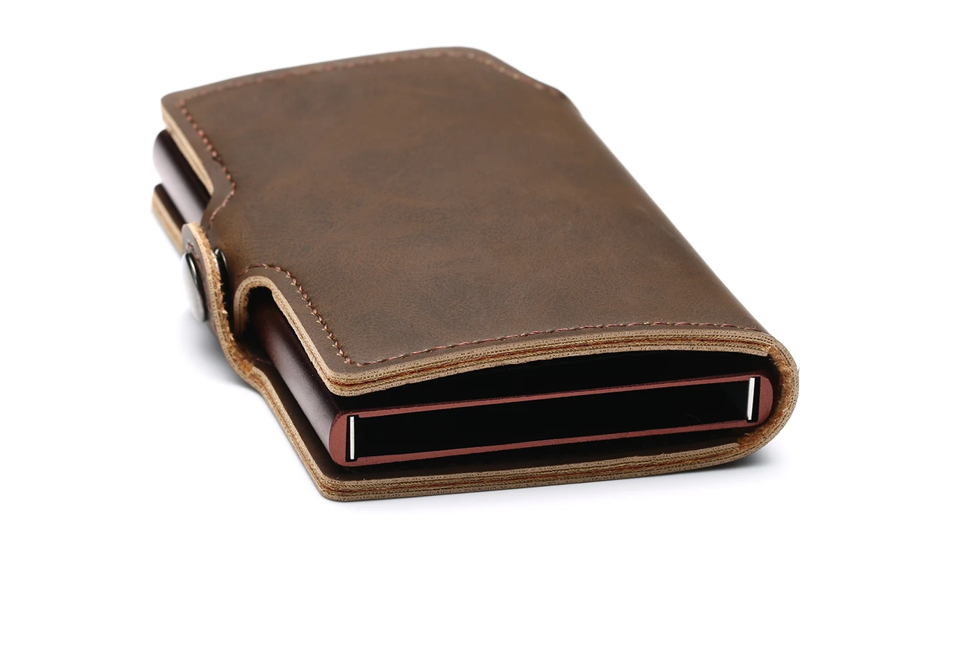 Custom Logo Rfid Metal Aluminum Cards Wallet Push Button Pop Up Credit ...