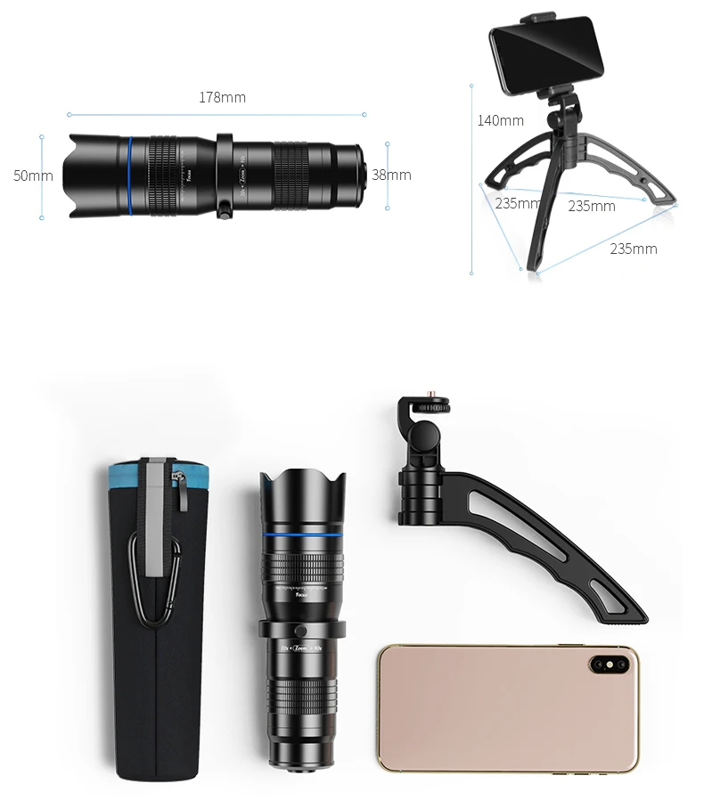 Apexel Phone Camera Attachment Hd Telephoto Lens Universal Optical ...