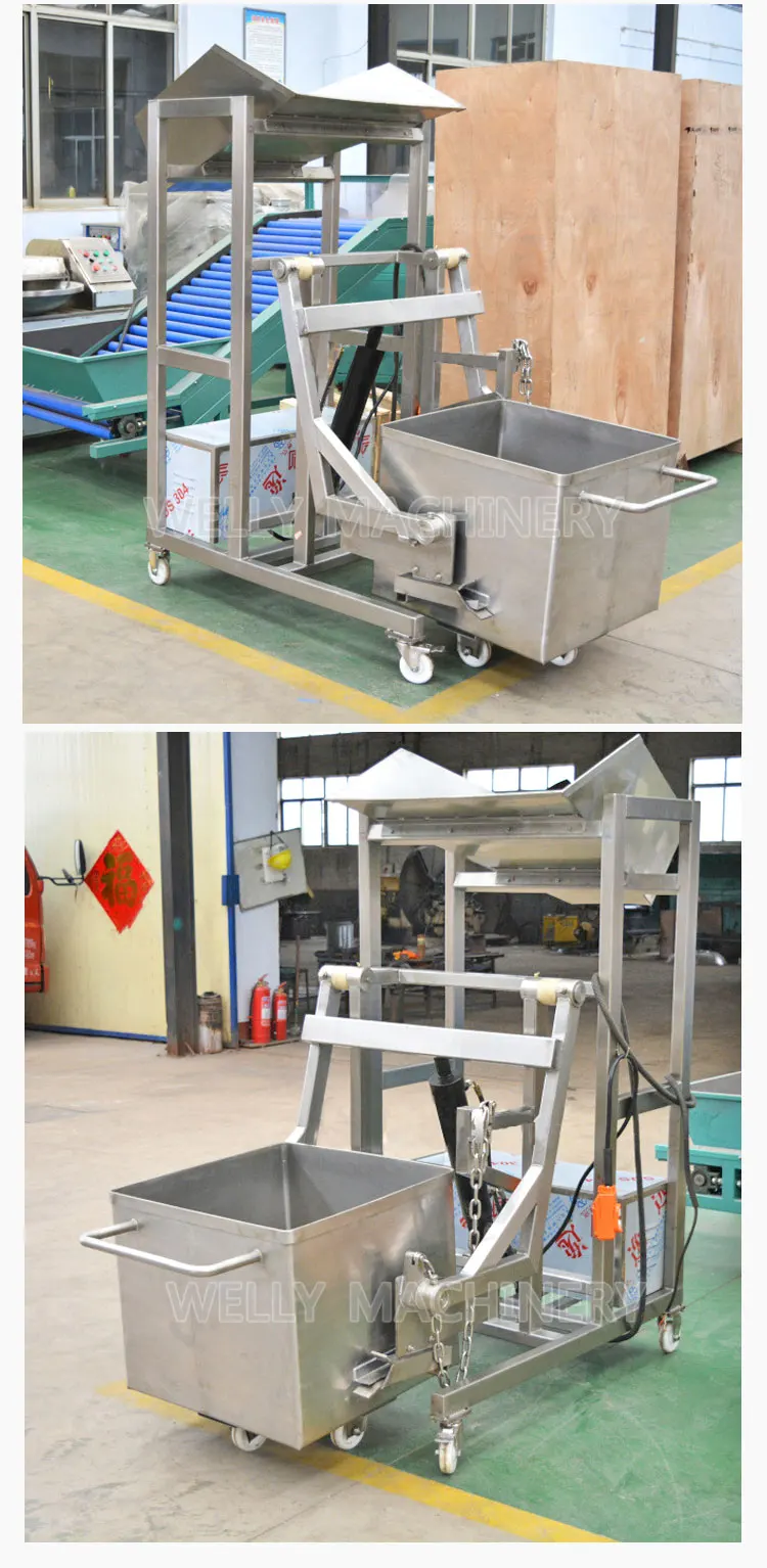 Customized Electric Mobile Hydraulic Meat Skip Cart Lifter Elevator ...
