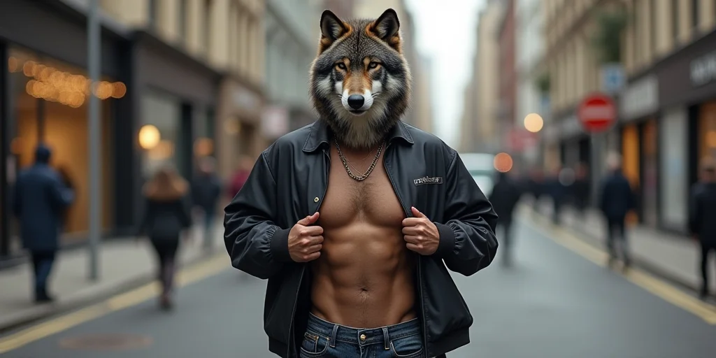 Wolf Ripping His Shirt Streetwear – Trendy 2025 Fashion on Alibaba.com