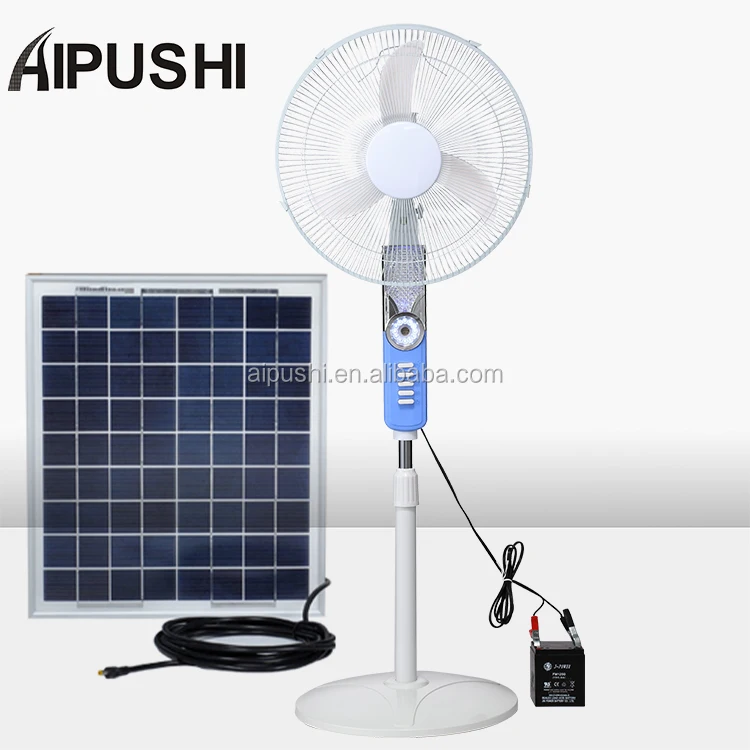 Solar Rechargeable Dc12v Fan High Quality 16inch Ac Dc Stand Charging ...