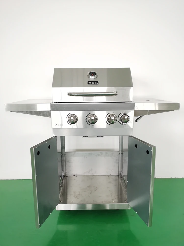 3 Burners Stainless Steel Spit Rotisserie Grill Gas BBQ