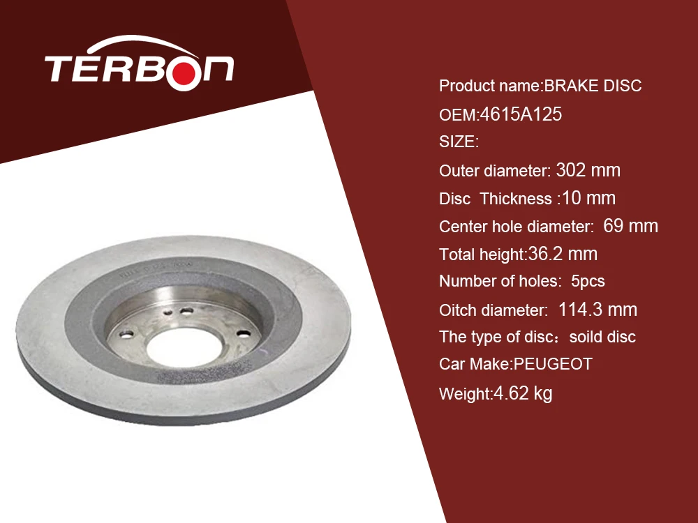 Oem No 4615a125 Genuine Disk Brake Semi-metallic Front Alxe Brake Disc ...