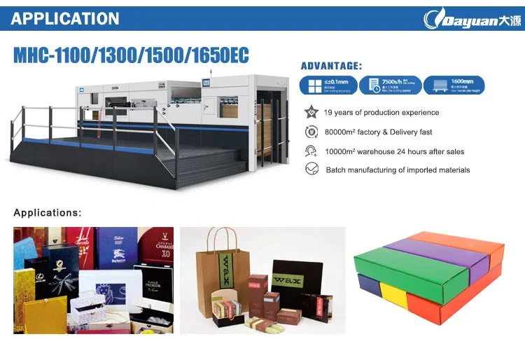 Mhc-1500ec Low Price Die Cutting Machine For Paper Box,Die-cutting ...