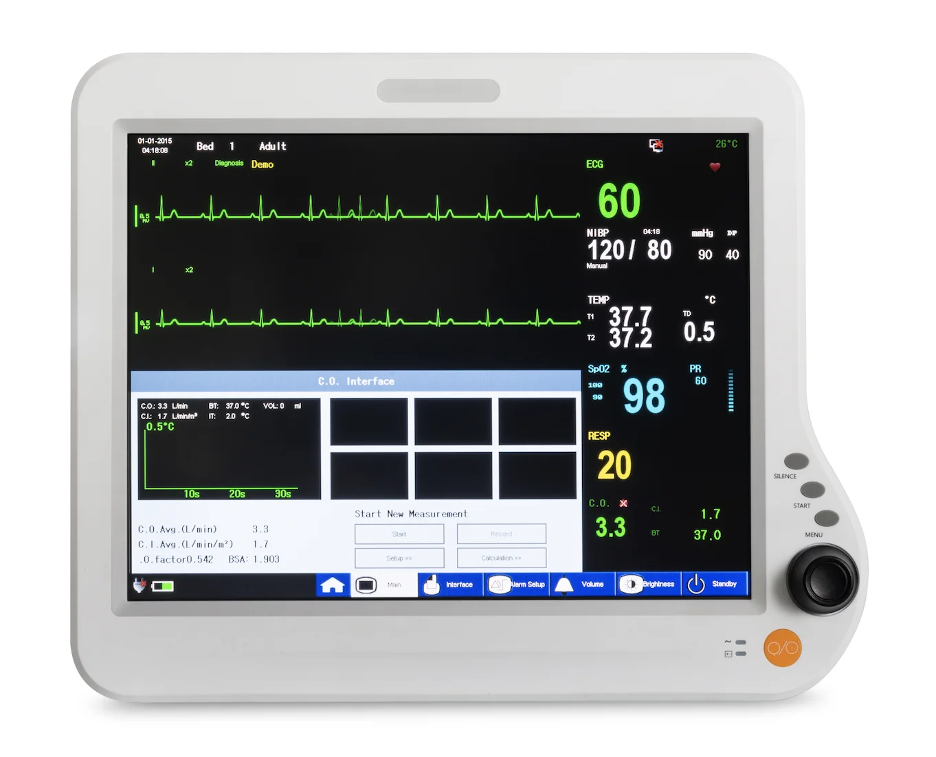 Veterinary 15 Inch Multi-Function Monitor with Capnograph