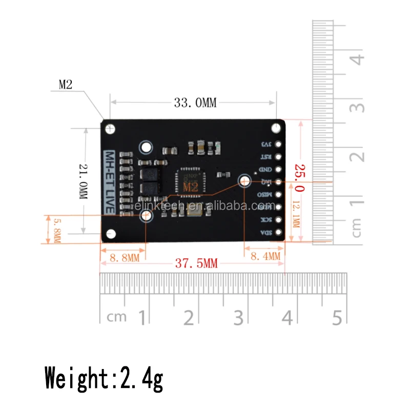 Mini RFID Module RC522 - 13.56 Mhz S50 Write & Read Kits