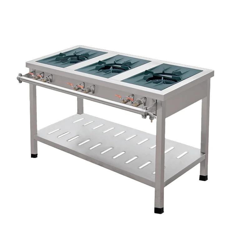 Chinese Wok Range 3 Burner - Commercial Korean Gas Stove
