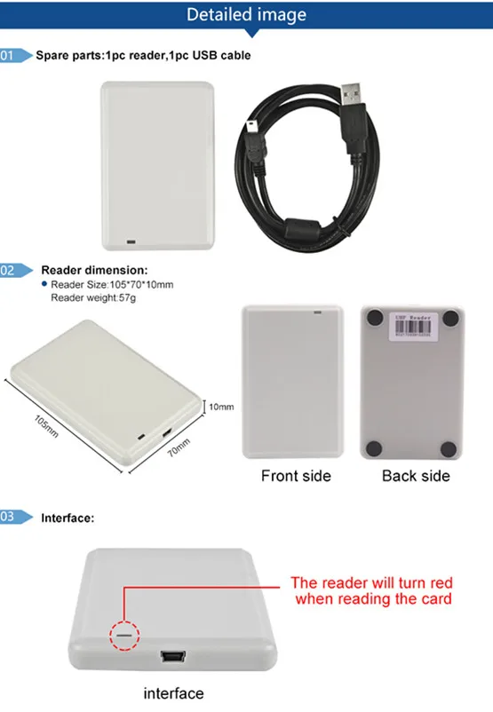 Chafon Free Sample Card Usb Encoders 900mhz Uhf Rfid Reader Writer ...