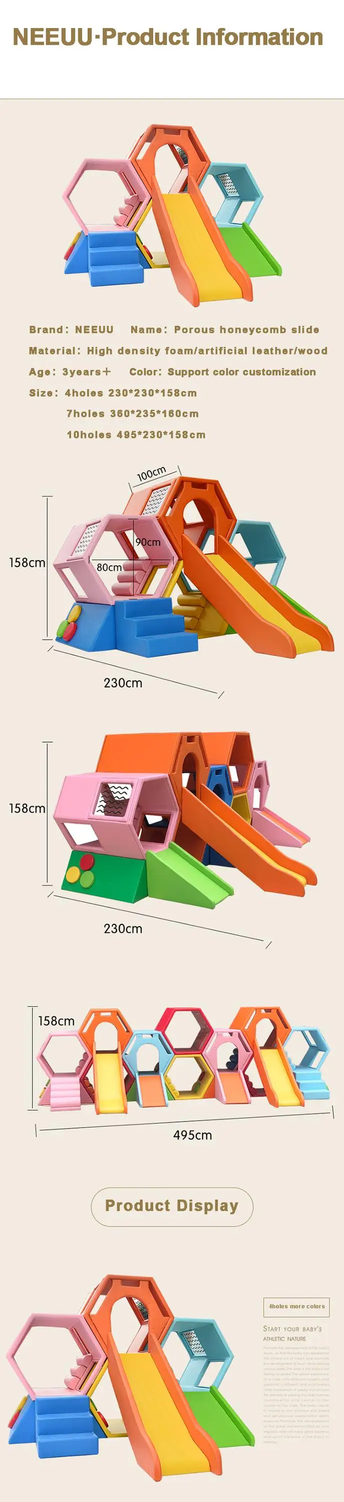 Indoor Soft Play Slide - Bee Hive Climbing Equipment