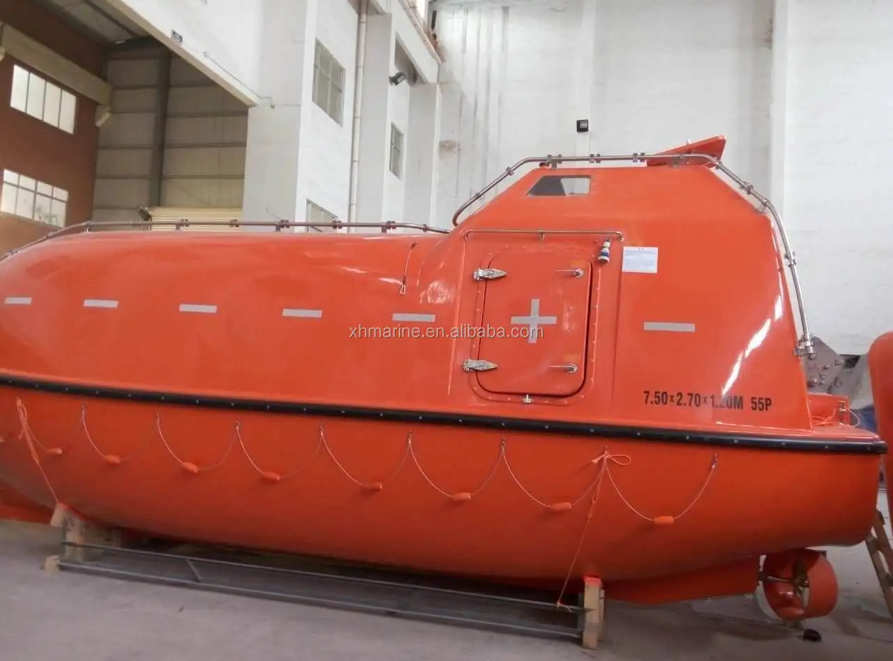 Fire-resistant Lifeboat Tanker Version Frp Enclosed Lifeboat For 55 ...