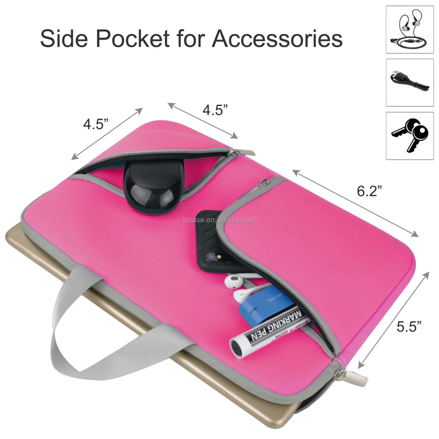 Shock Resistant Padded Protective Neoprene Laptop Sleeve Case Bag With ...