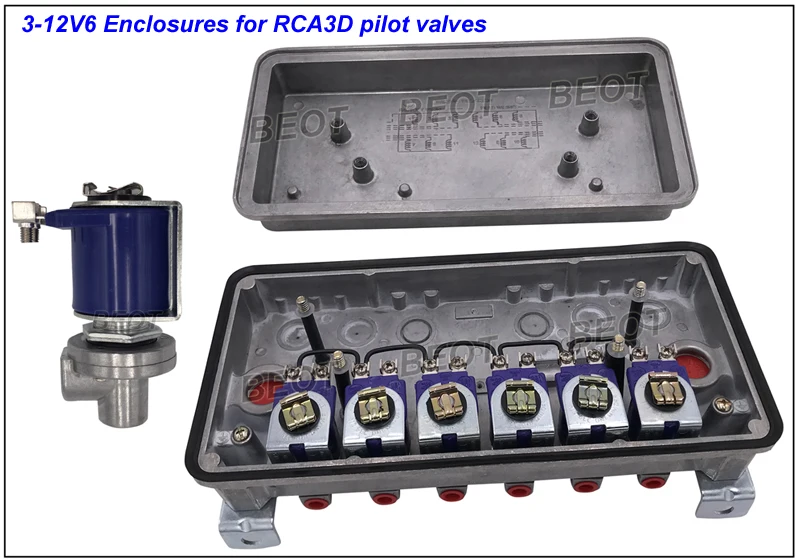 Rca3-8v / Rca3-8v8 / 3-8v6000-330 Diecast Aluminium 8 Valve Enclosures ...