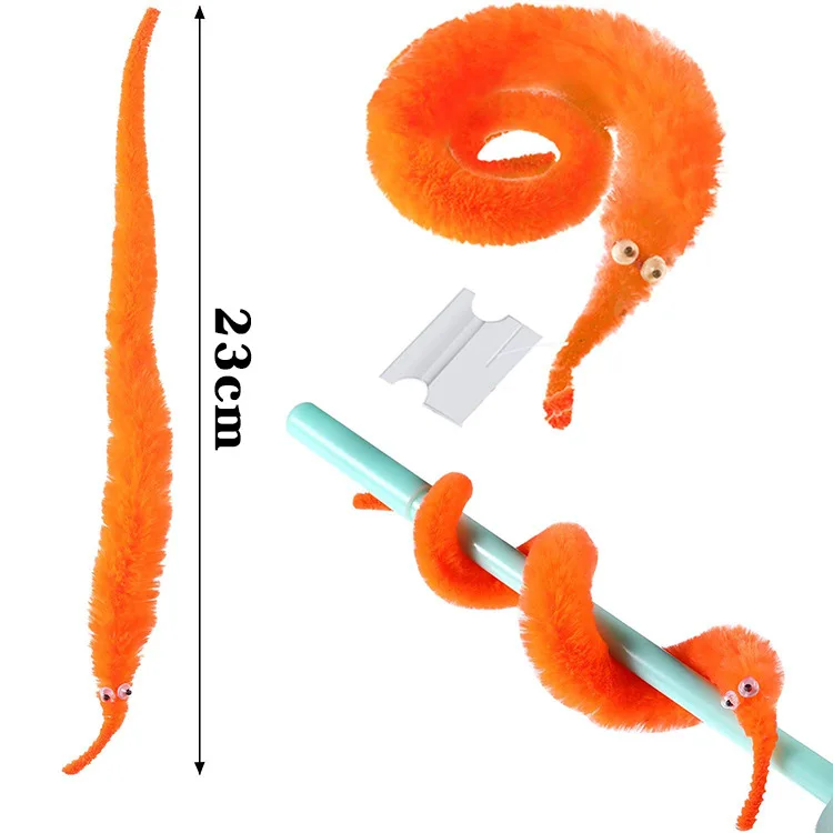Zhejiang Supplier Cheap Magic Worm Toys Plush Fuzzy Wiggle Twist Worm Toys