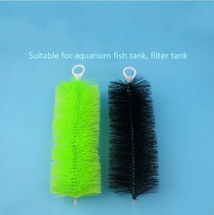 Long Aquarium Cleaning Filter Tools Fish Pond Filter Brush for Aquarium ...