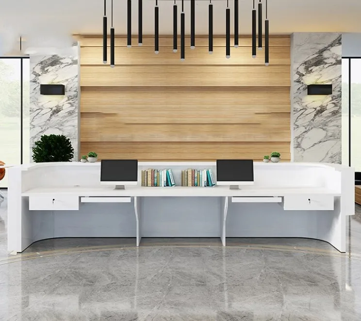 Custom Modern Style Beauty Salon Counter Table Reception Desk for ...
