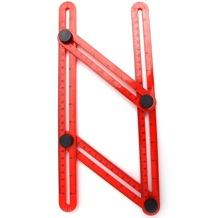 Adjustable Woodworking Plastic Scale Four-Folding Ruler Multi-Angle ...