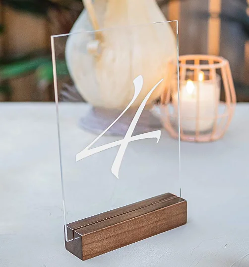 Clear Blank Acrylic Sign 5x7 Inch Table Number Signs,Wedding Signs ...