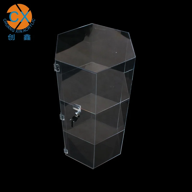OEM Custom Large Clear Acrylic Lockable Display Cabinet,plastic ...