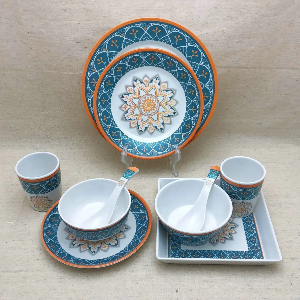 Arab Melamine Dishes Arabic Square Plates Middle East Tableware Set ...